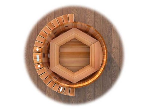 Aurora Inset Cedar Wood Hot Tub (6 Person) - Ceda