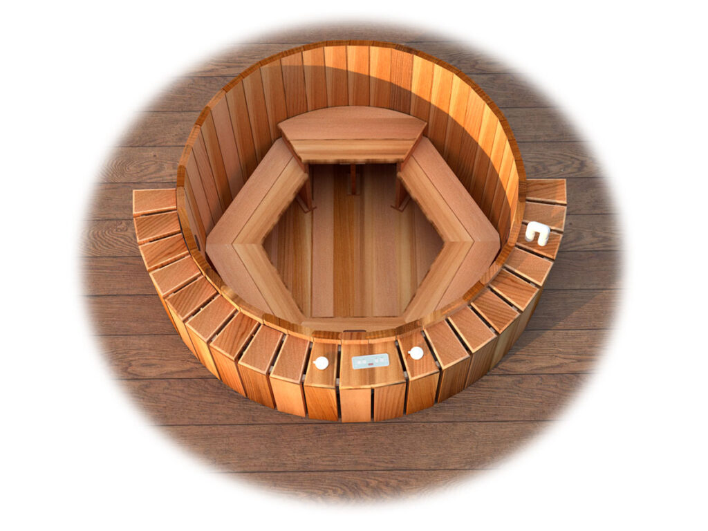 Aurora Inset Cedar Wood Hot Tub (10 Person) - Ceda