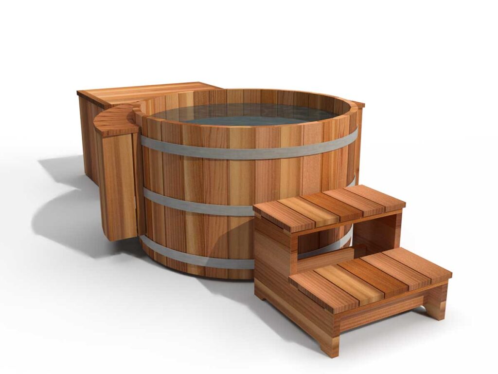 Ofuro Round Cedar Wood Hot Tub - Ceda